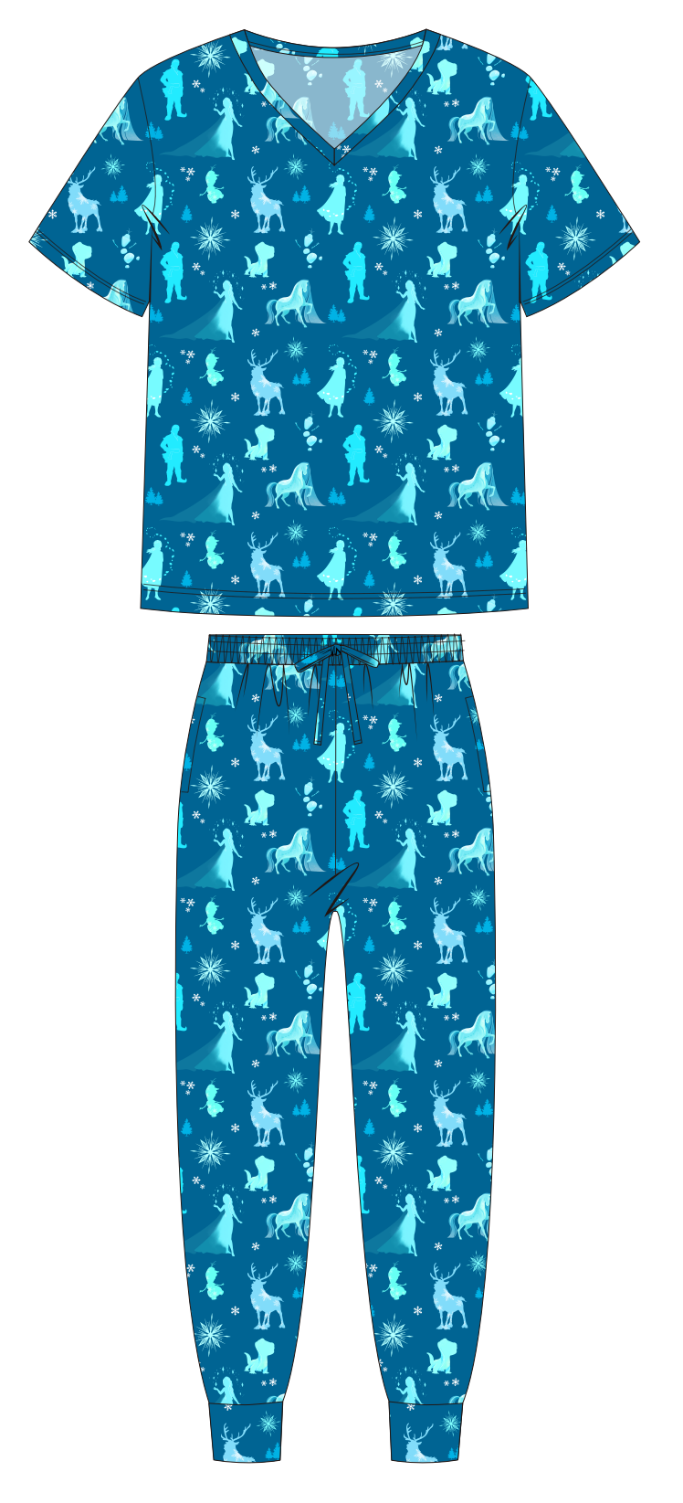 Frozen Friends Women's 2pc Pajamas – Lama Littles